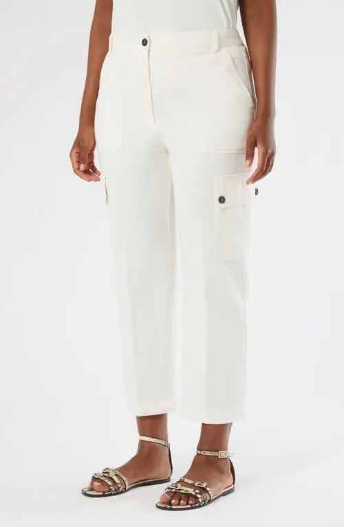 Marina Rinaldi Cotton Crop Cargo Pants