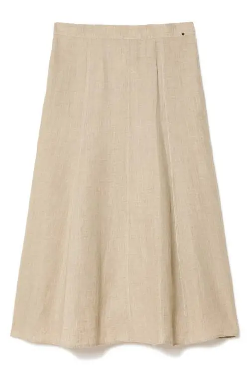 Marina Rinaldi Scamera Flax Linen Midi Skirt