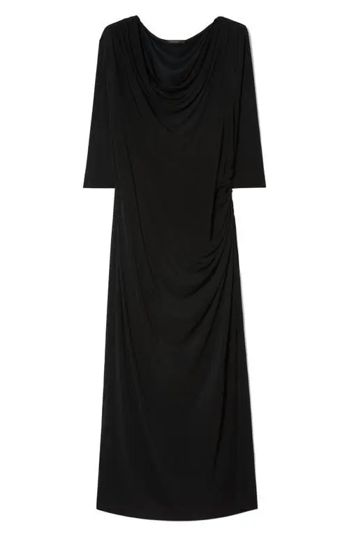 Marina Rinaldi Cambra Long-sleeve Maxi Jersey Dress