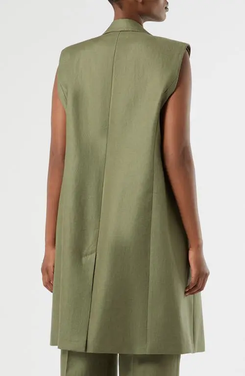 Marina Rinaldi Mallo Long Linen Vest