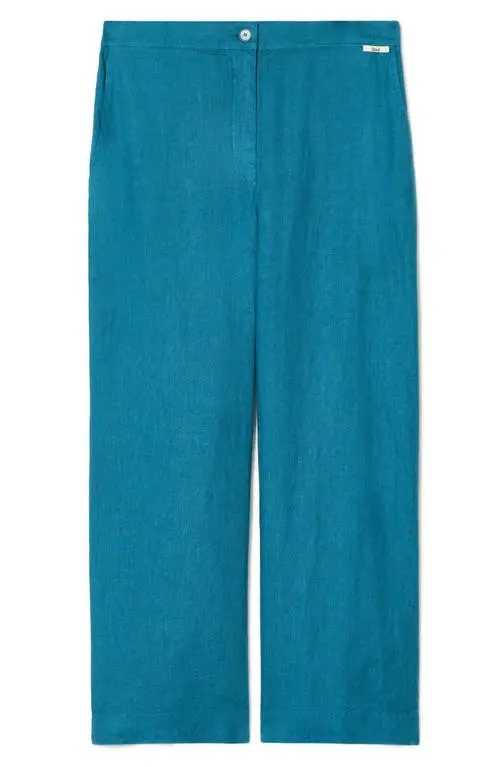 Marina Rinaldi Vorafo Linen Crop Wide Leg Pants