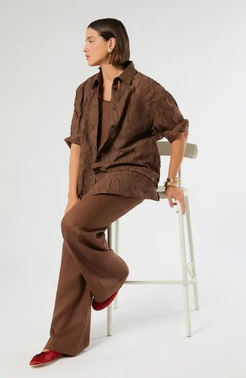 Marina Rinaldi Rocco Linen Wide-leg Pants