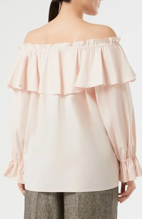 Marina Rinaldi Off-the-shoulder Cotton Top