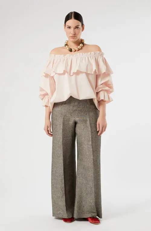 Marina Rinaldi Off-the-shoulder Cotton Top