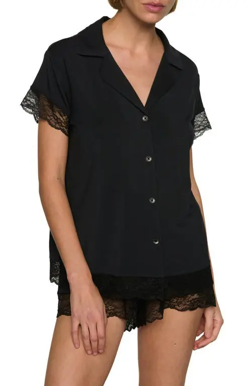 Eberjey Malou Short Pajamas - Black