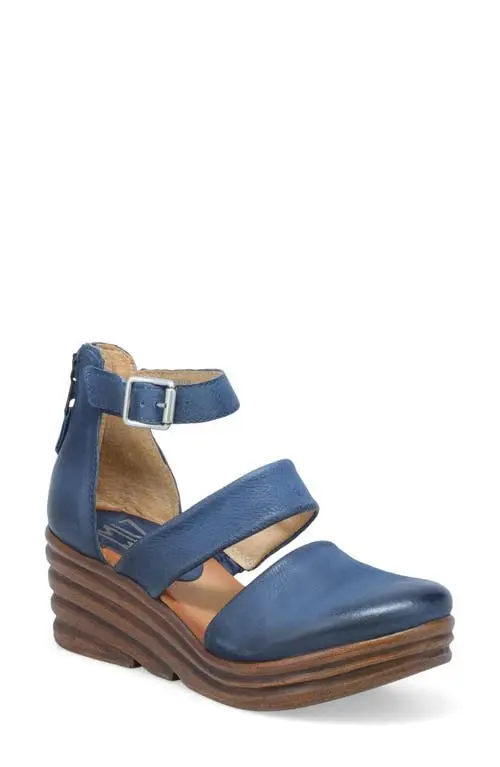 Miz Mooz Amia Ankle Strap Platform Wedge Clog