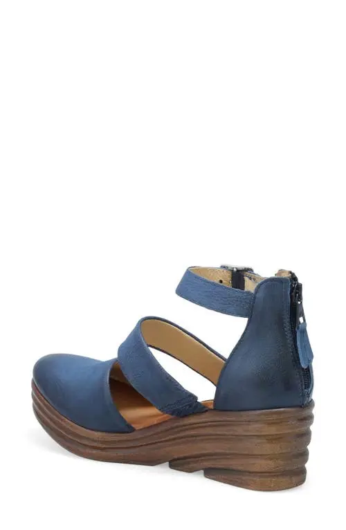 Miz Mooz Amia Ankle Strap Platform Wedge Clog