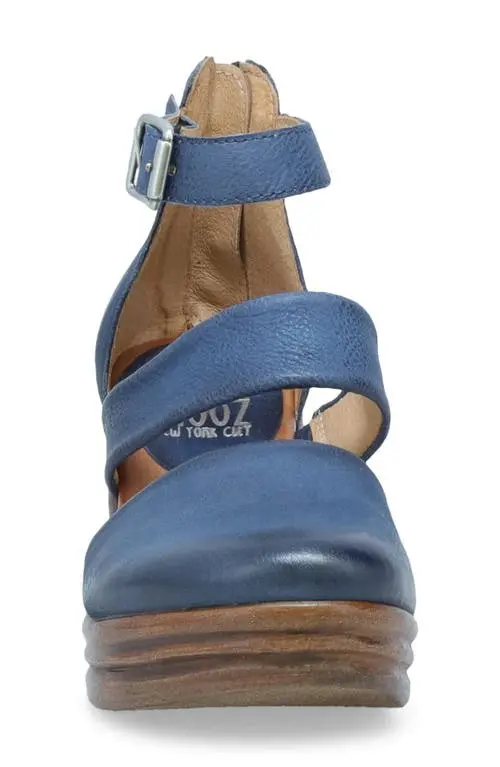 Miz Mooz Amia Ankle Strap Platform Wedge Clog
