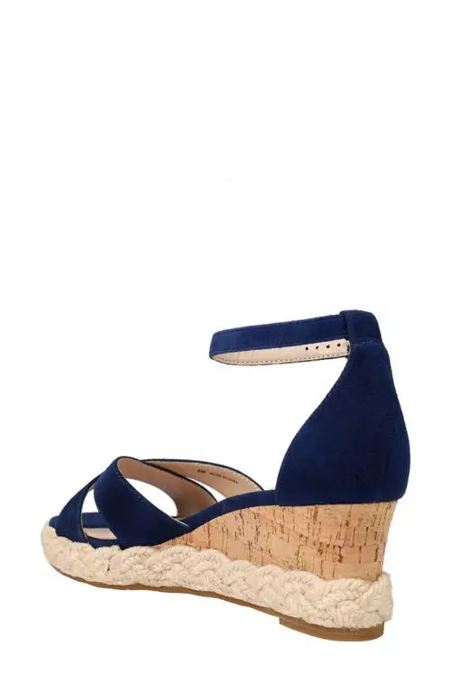 Pelle Moda Pippen Ankle Strap Wedge Slide Sandal