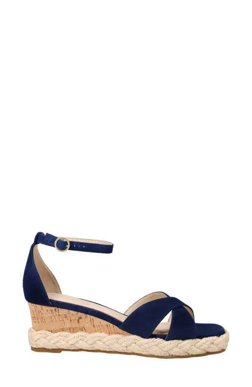 Pelle Moda Pippen Ankle Strap Wedge Slide Sandal