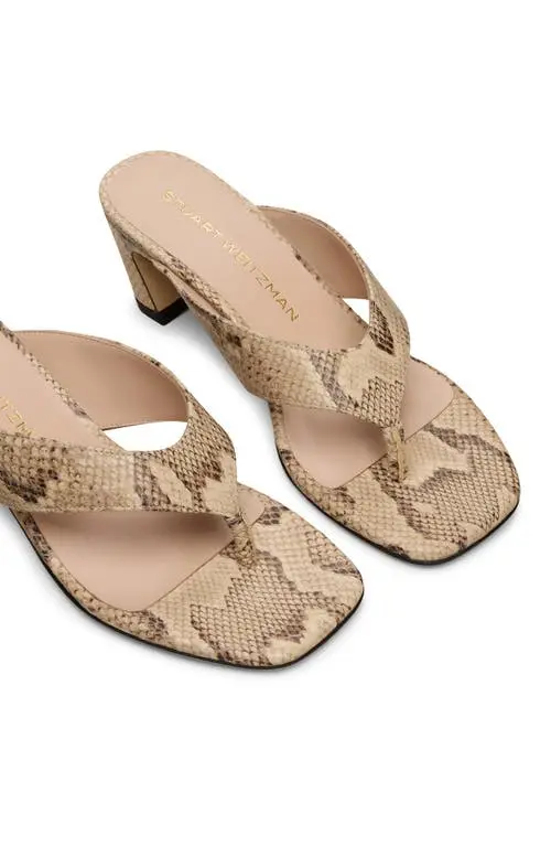 STUART WEITZMAN Stassi 50 Thong Sandal - Adobe