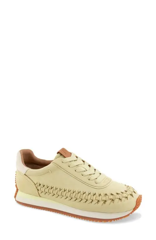 Gentle Souls Jolena Woven Detail Sneakers - Wax Yellow Leather