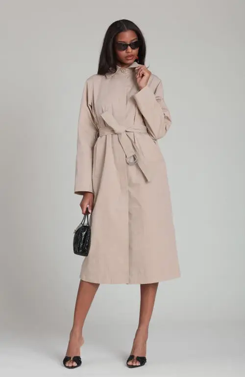 Avec Les Filles Minimalist Trench Coat - Camel