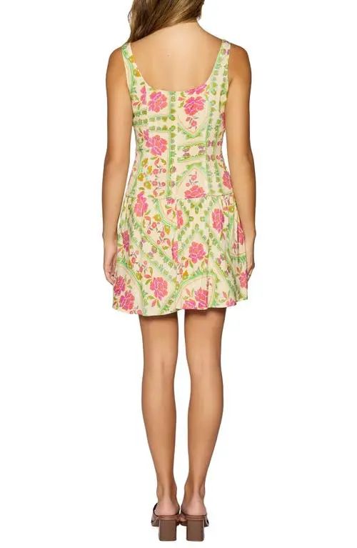 LOST + WANDER Fiesta Flora Sleeveless Mini Dress