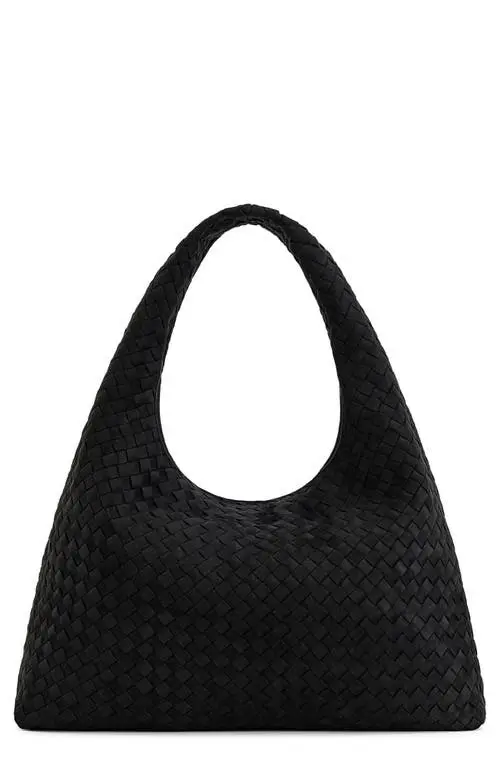 Jw Pei Laura Woven Faux Suede Shoulder Bag - Black