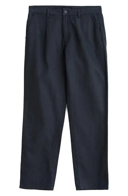 SEASALT CORNWALL Helmsman Pleated Tapered Linen & Organic Cotton Pants
