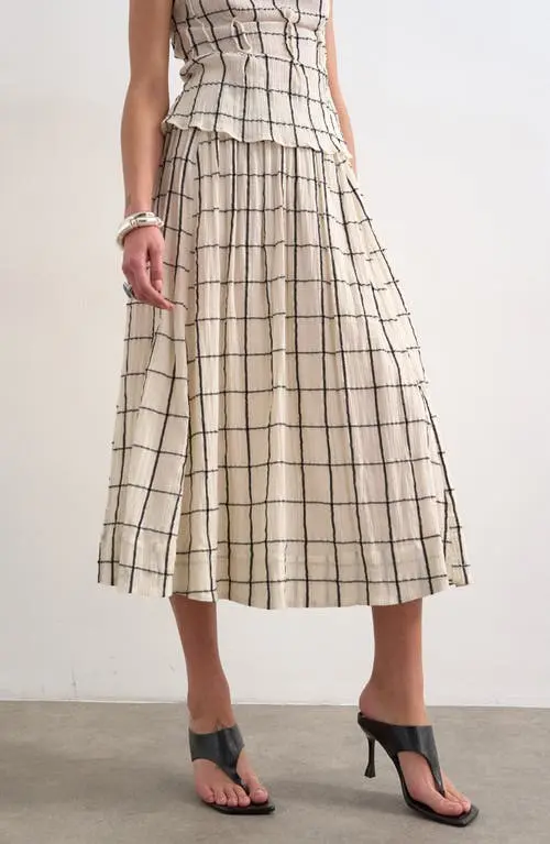 Topshop Saloon Midi Skirt - Stone