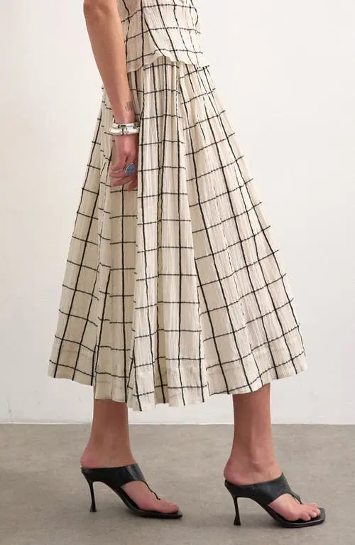 Topshop Saloon Midi Skirt - Stone