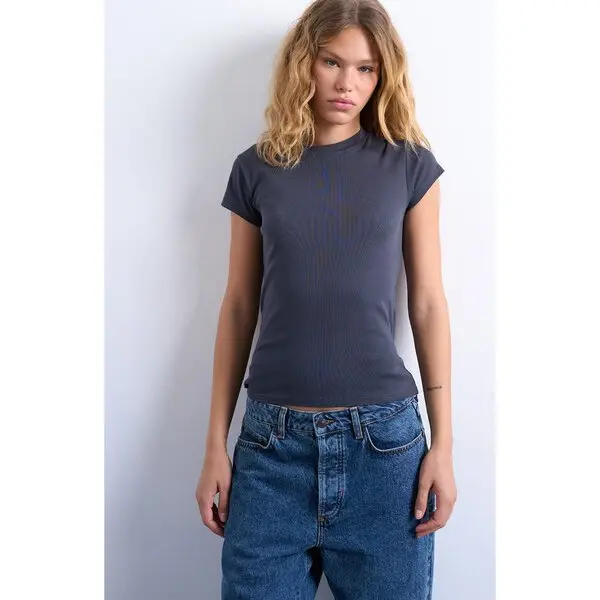Topshop Everyday Cotton T-shirt - Grey