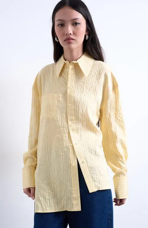 Topshop Asymmetric Placket Button-up Shirt