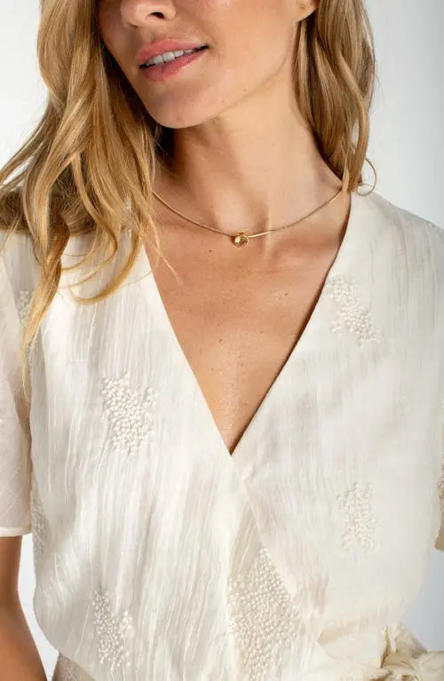 LIVERPOOL Embroidered Wrap Top