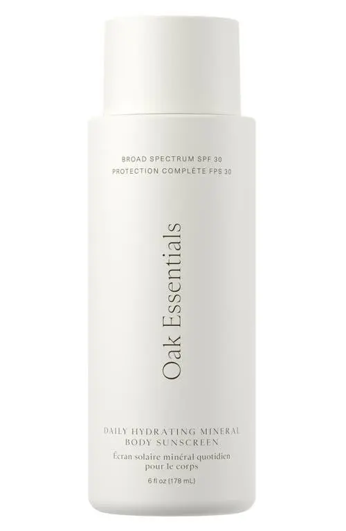 Oak Essentials Daily Hydrating Mineral Body Sunscreen Broad Spectrum Spf 30 - No Color