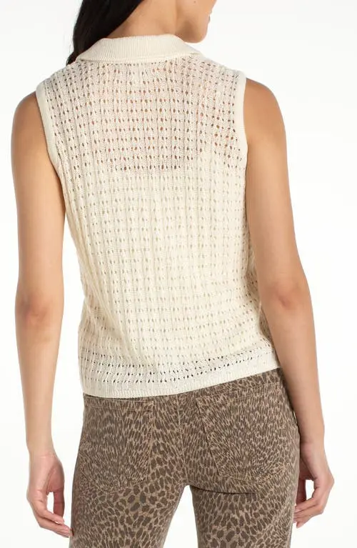 LIVERPOOL Johnny Collar Open Stitch Sweater Vest