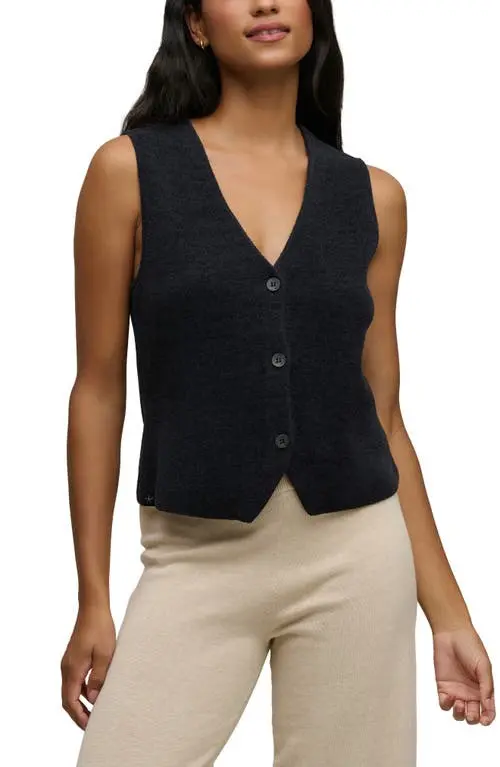 Barefoot Dreams Cozychic Ultra Lite® Button Front Vest - Black