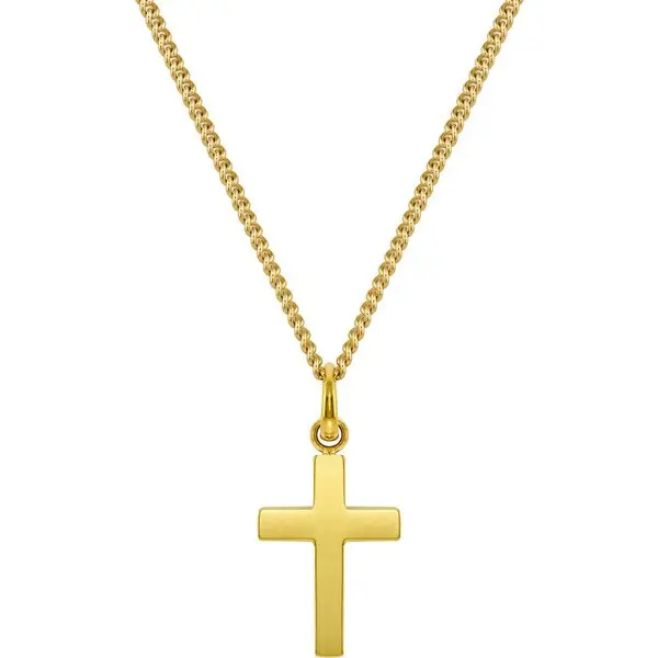 VINCERO Sterling Cross Pendant Necklace - Gold