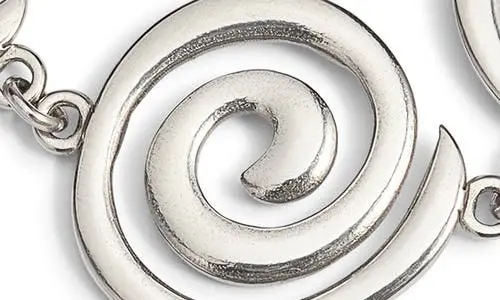 VIDAKUSH Swirl Station Link Bracelet