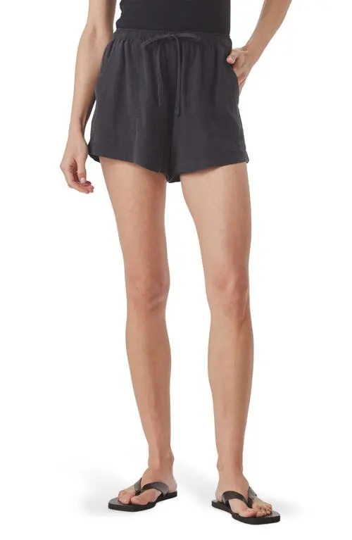 Splendid Rosalie Tie Waist Shorts - Lead Black