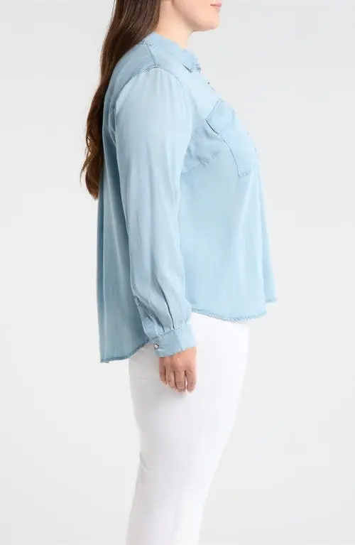 LIVERPOOL Chambray Snap-up Shirt