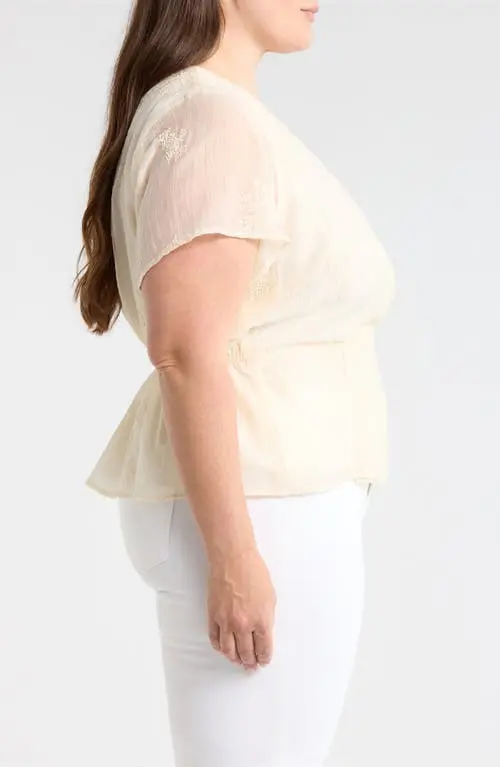 LIVERPOOL Embroidered Wrap Top