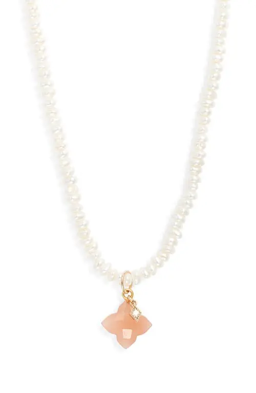 CHILD OF WILD Blush Aura Moonstone Pendant Necklace - Gold