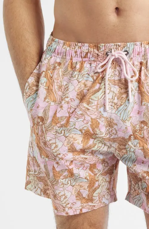 BOARDIES Floral Swim Trunks - Pink