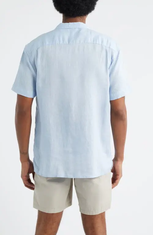 BOARDIES Short Sleeve Button-up Camp Shirt - Blue