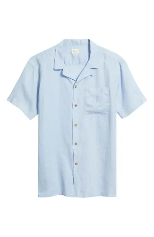 BOARDIES Short Sleeve Button-up Camp Shirt - Blue