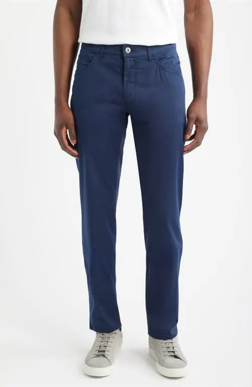 BRAX Cadiz Ultralight Straight Leg Twill Pants - Navy