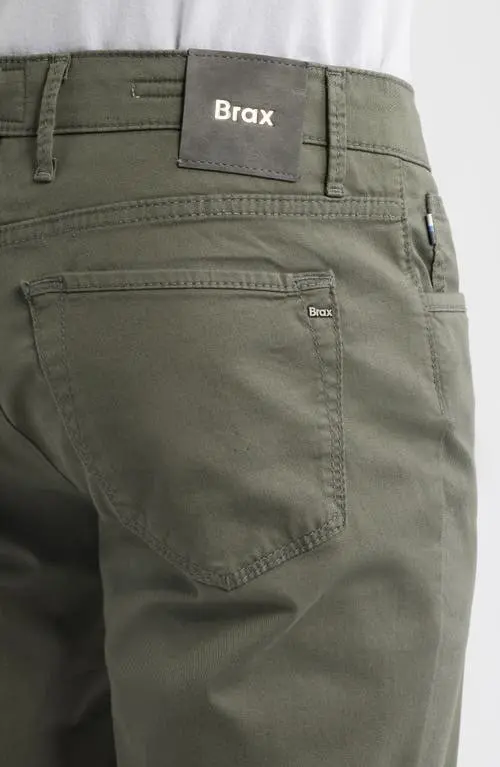 BRAX Chuck Modern Fit Five-pocket Pants - Olive