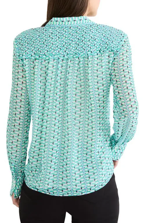NIC+ZOE Geo Steps Relaxed Fit Button-up Shirt