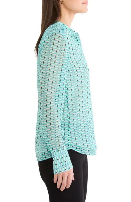 NIC+ZOE Geo Steps Relaxed Fit Button-up Shirt