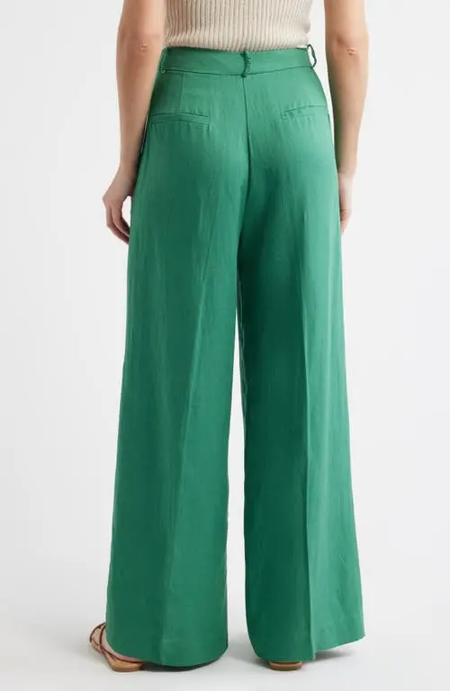 Deluc Palermo Pleated Wide Leg Pants - Green