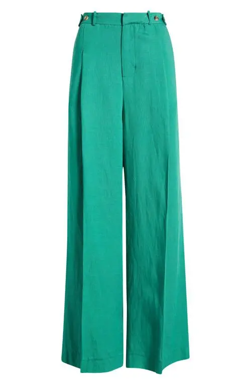 Deluc Palermo Pleated Wide Leg Pants - Green