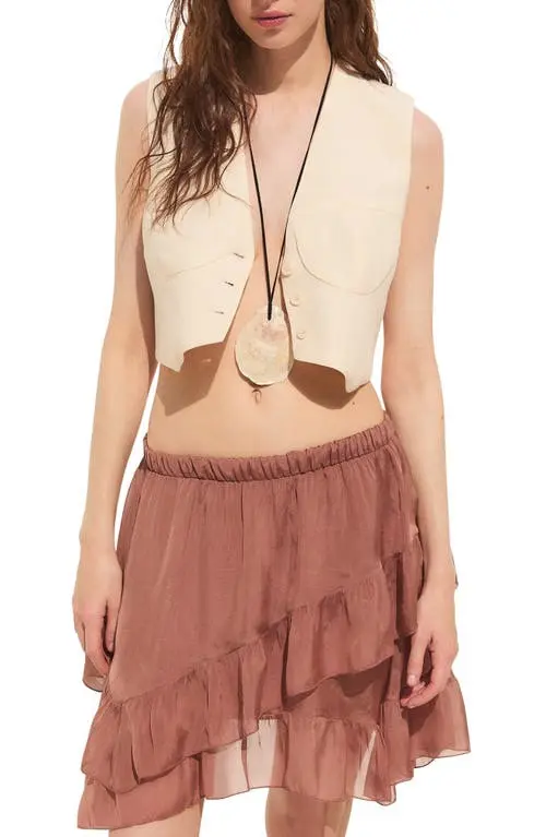 Deluc Piccola Ruffle Miniskirt - Mocha