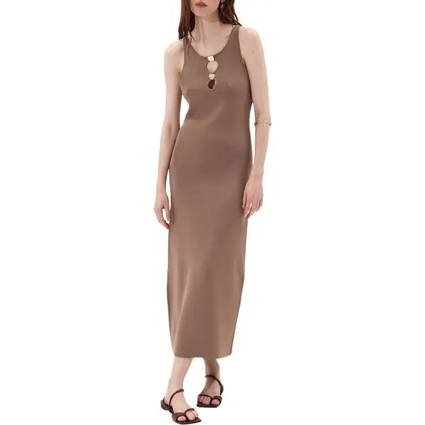 Deluc Lanzarote Sleeveless Knit Maxi Dress - Vison
