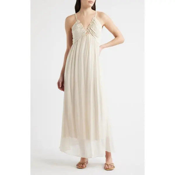 Deluc Sleeveless Maxi Dress - Ecru
