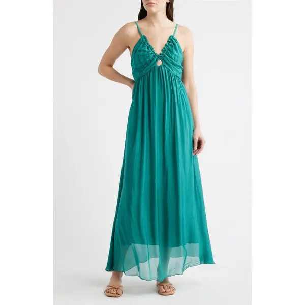 Deluc Sleeveless Maxi Dress - Green