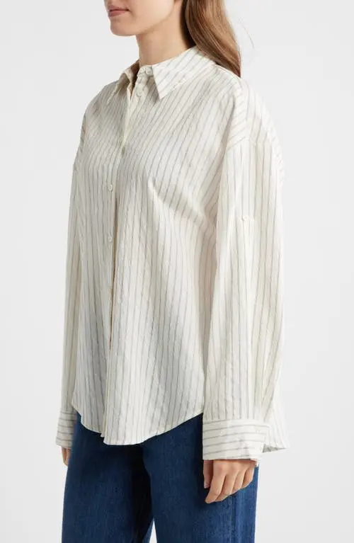 Deluc Santorini Stripe Shirt - Ecru