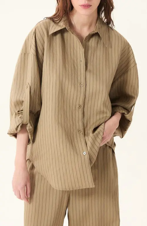 Deluc Santorini Stripe Shirt - Vison