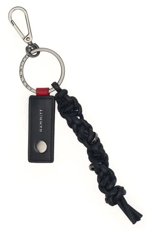 HAMMITT Knotted Leather Key Chain - Noir Smooth/gunmetal